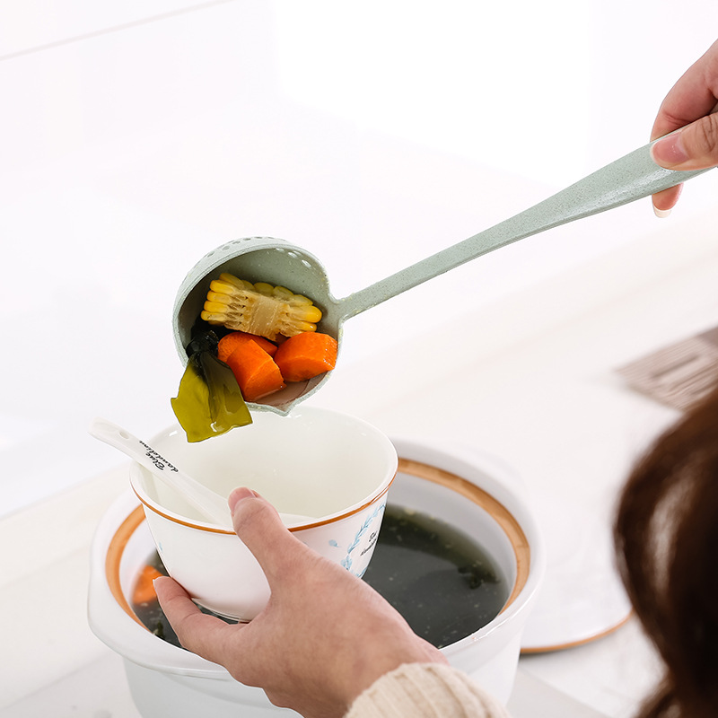 Eco-friendly 2 in 1 Wheat Straw Soup Ladle with Long Handle - Buy wheat ...