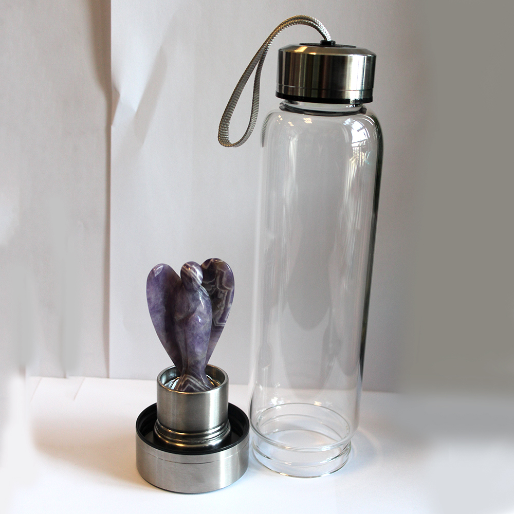 Dreamy Amethyst Chakra Quartz Angel Water Bottle - Buy Amethyst Water ...